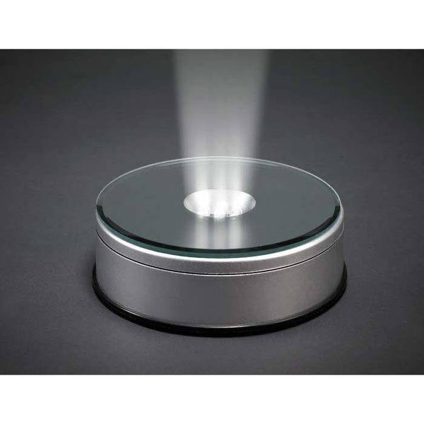 Round Light Base - White Led Silver Finish – 3D Laser Land